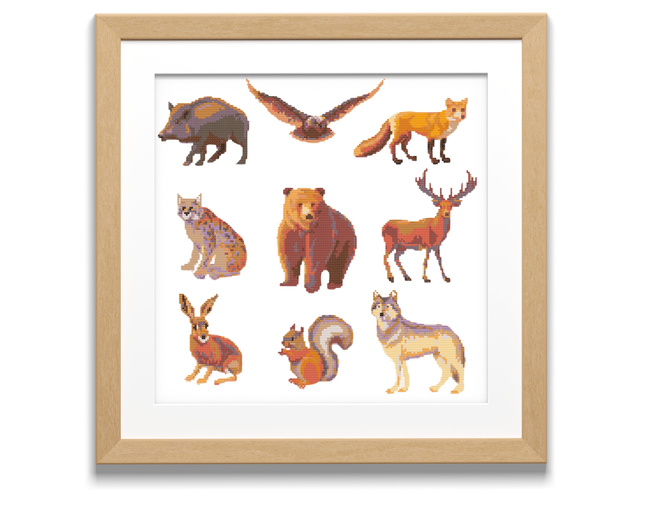 Forest Animals Cross Stitch Pattern, Woodland Creatures Cross Stitch ...