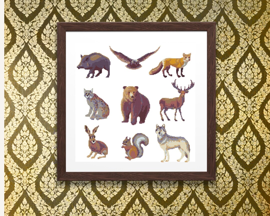 Forest Animals Cross Stitch Pattern, Woodland Creatures Cross Stitch ...