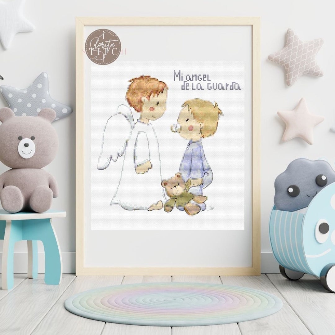 Guardian Angel Cross Stitch Pattern, Angel Counted, Child & Guardian ...