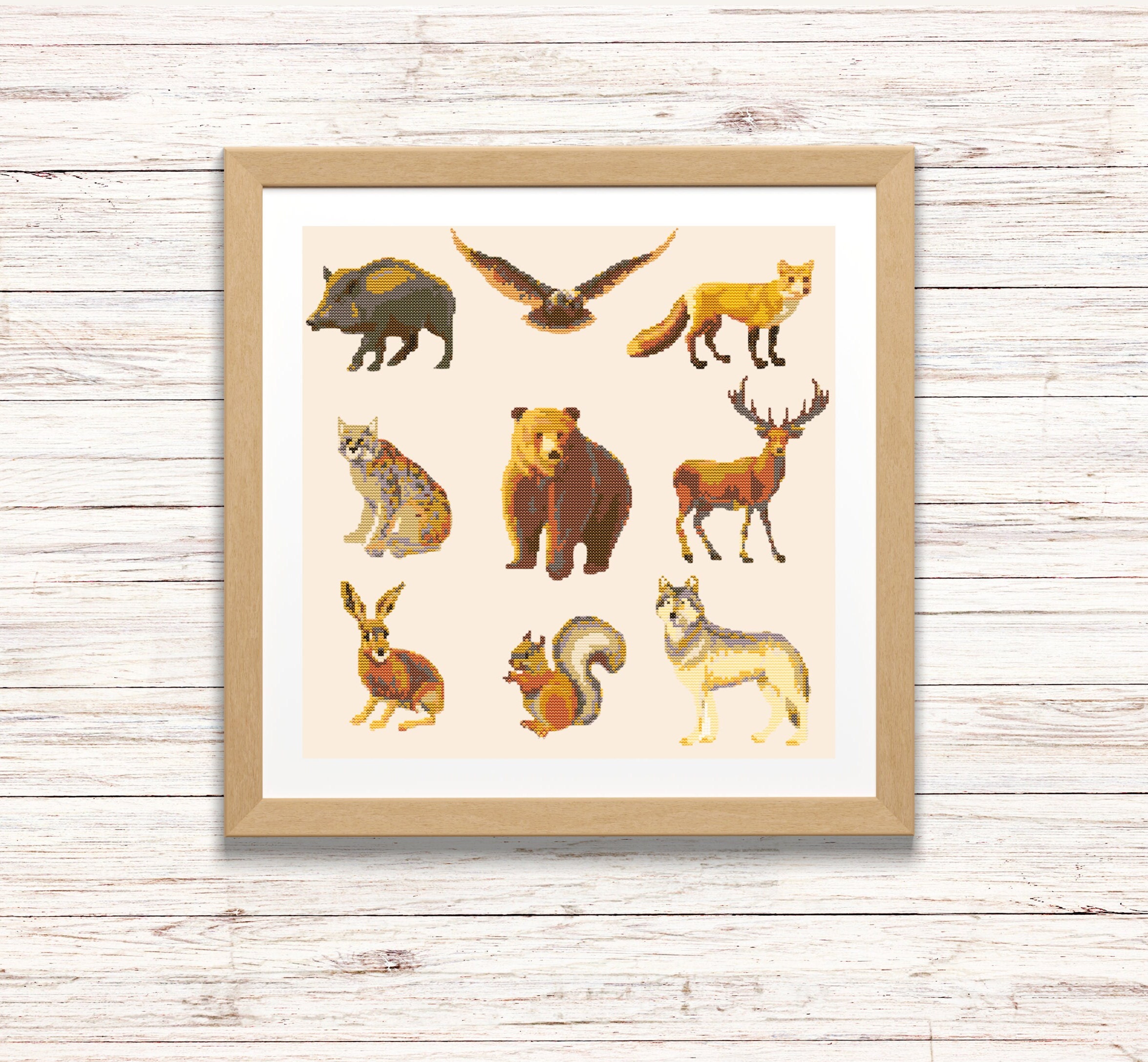 Forest Animals Cross Stitch Pattern, Woodland Creatures Cross Stitch ...