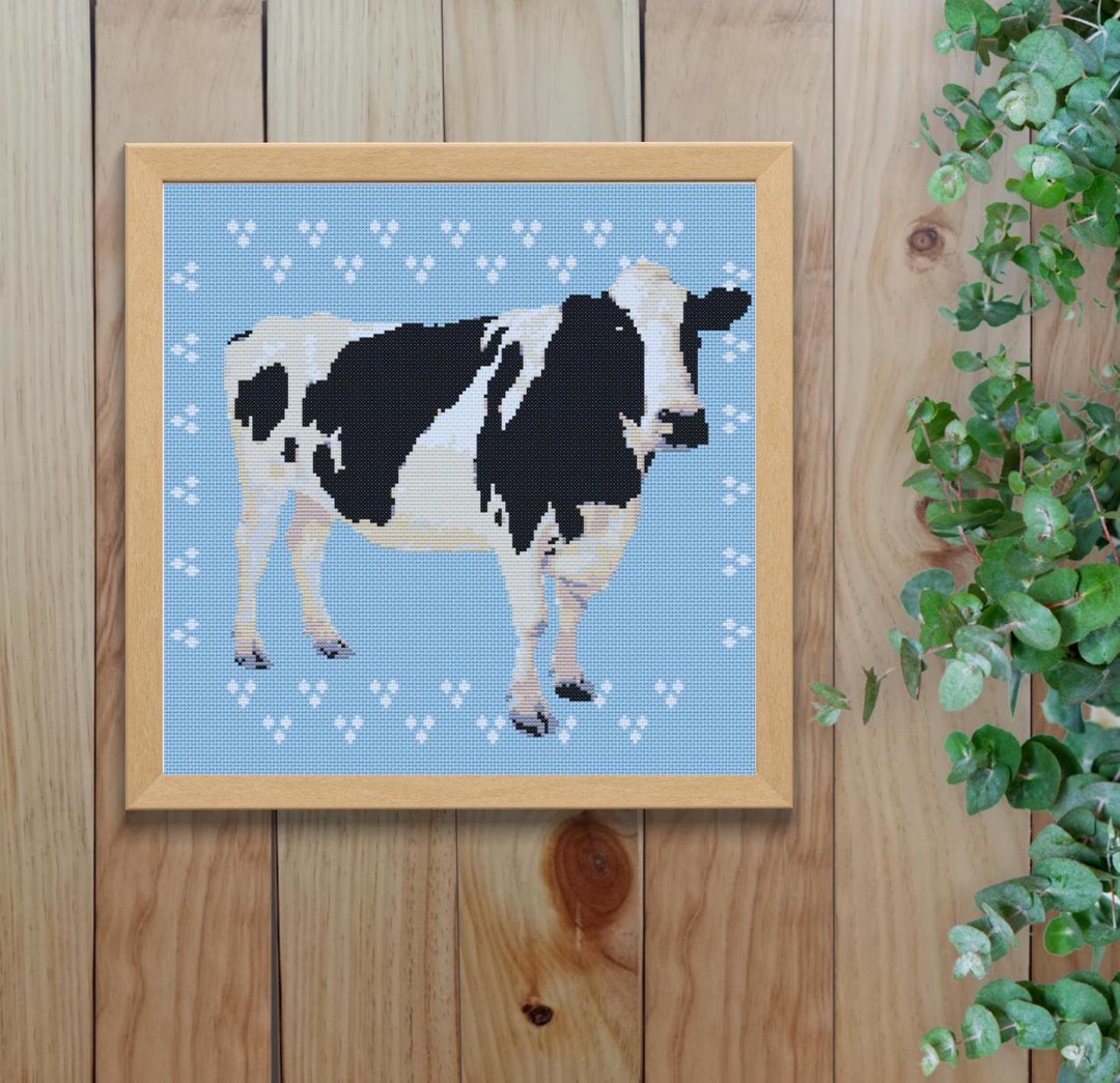 Cow Cross Stitch Pattern, Animal Farm Cross Stitch, Cows Counted Stitch ...