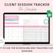 Client Session Tracker Google Spreadsheet for Coaches, Coaching Tracker ...