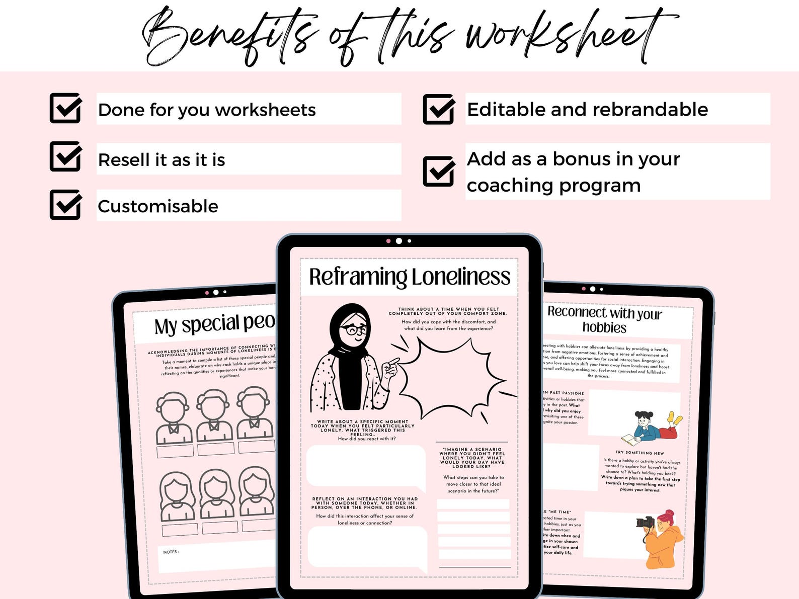Dealing With Loneliness Worksheets and Workbook for Adults and Teens ...
