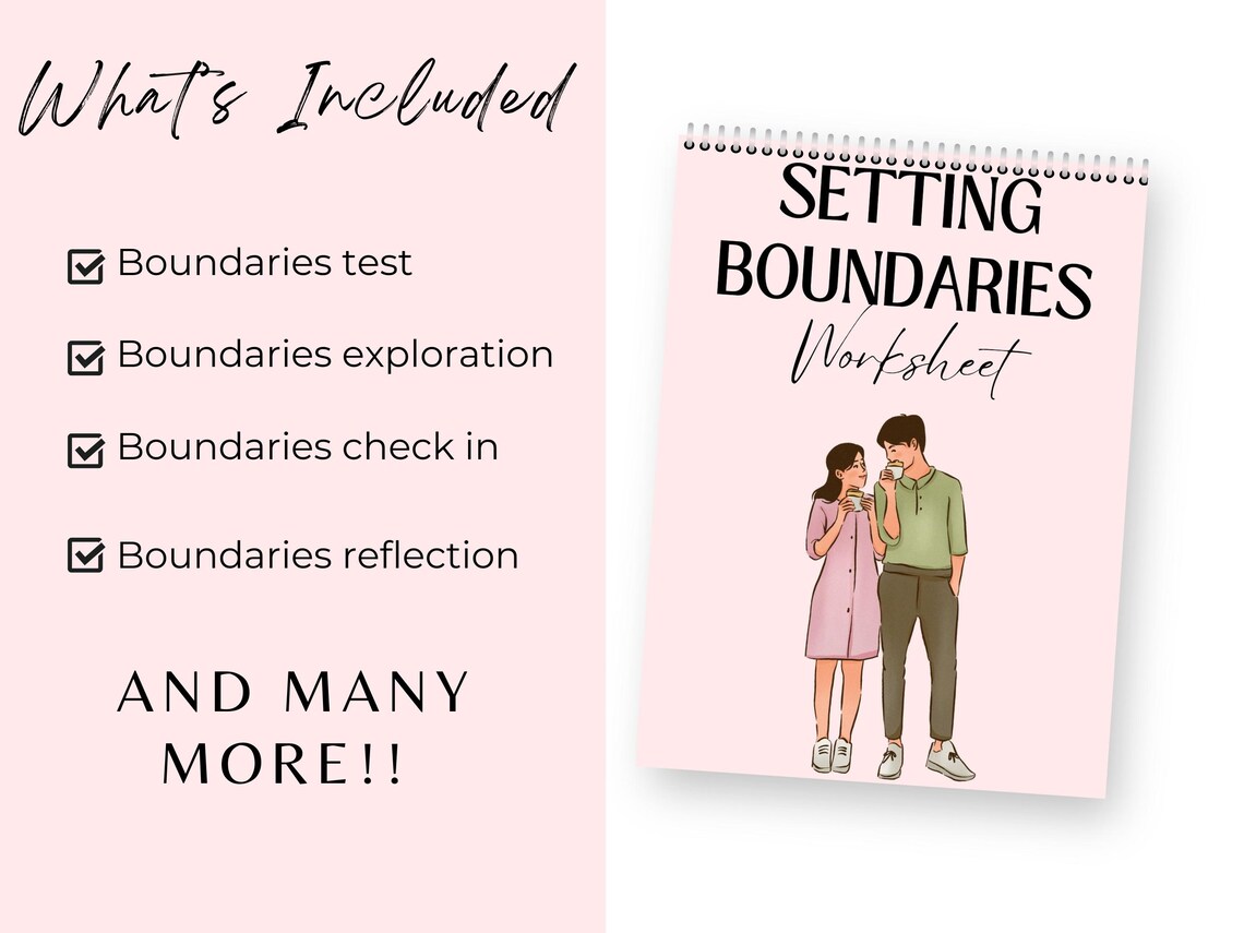 Setting Boundaries Worksheets and Workbook for Adults and Teens ...