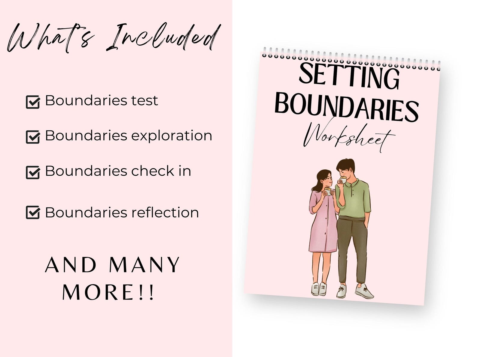 Setting Boundaries Worksheets and Workbook for Adults and Teens ...