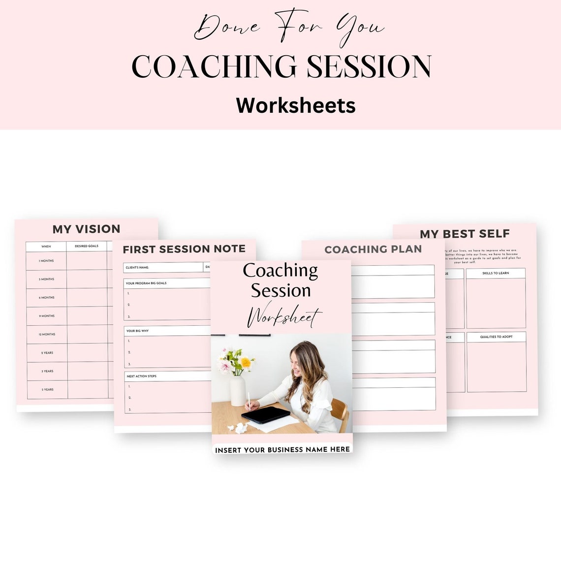 Coaching Session Worksheet for Coach, Coaching Worksheet Tools, Coaching Workbook, Client ...