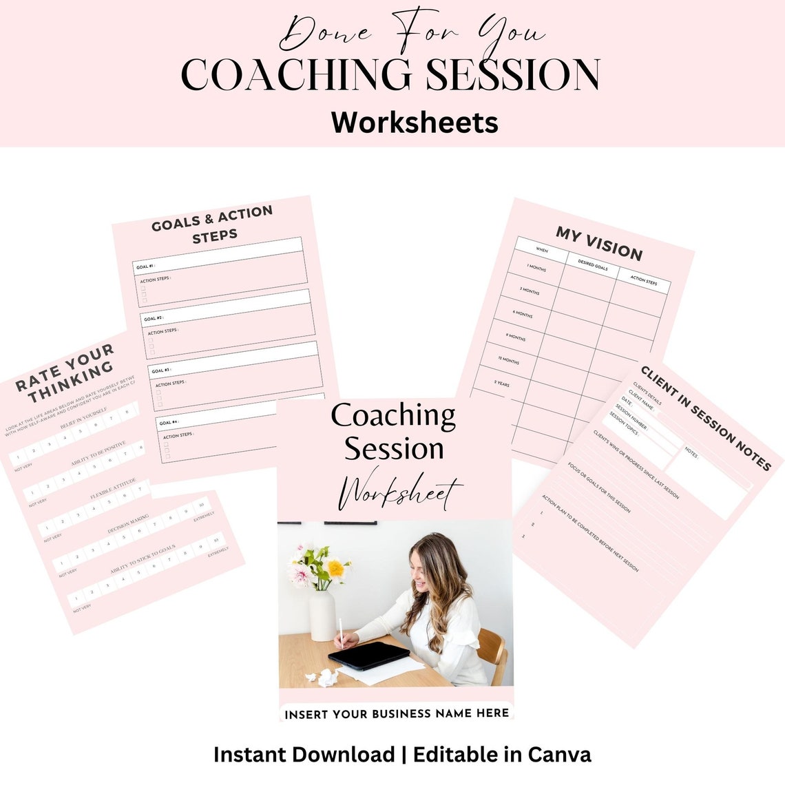 Coaching Session Worksheet for Coach, Coaching Worksheet Tools ...