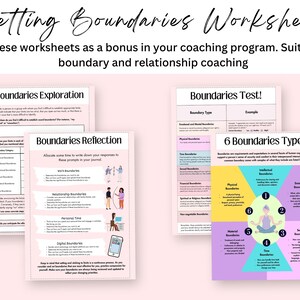 Setting Boundaries Worksheets and Workbook for Adults and Teens ...