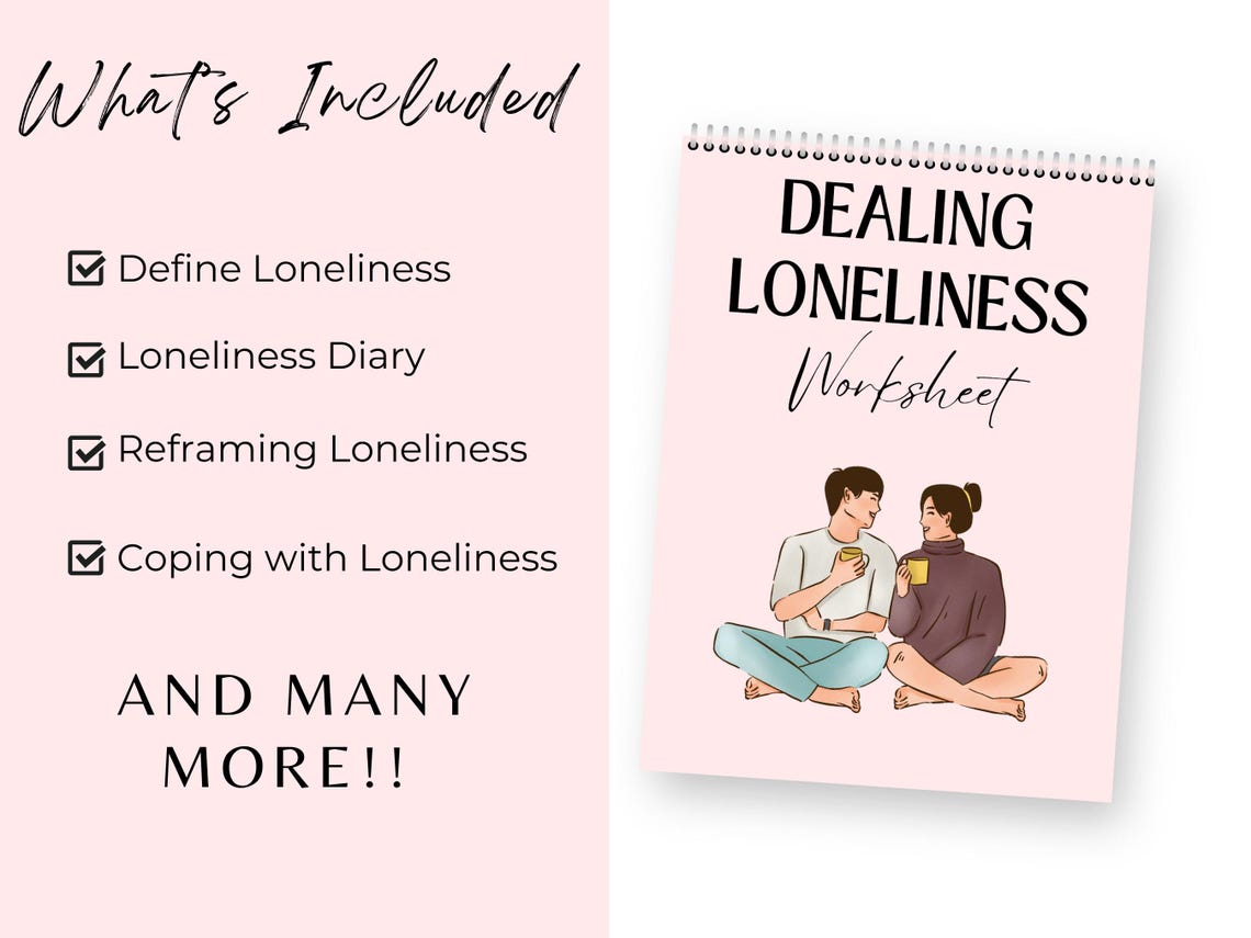 Dealing With Loneliness Worksheets and Workbook for Adults and Teens ...