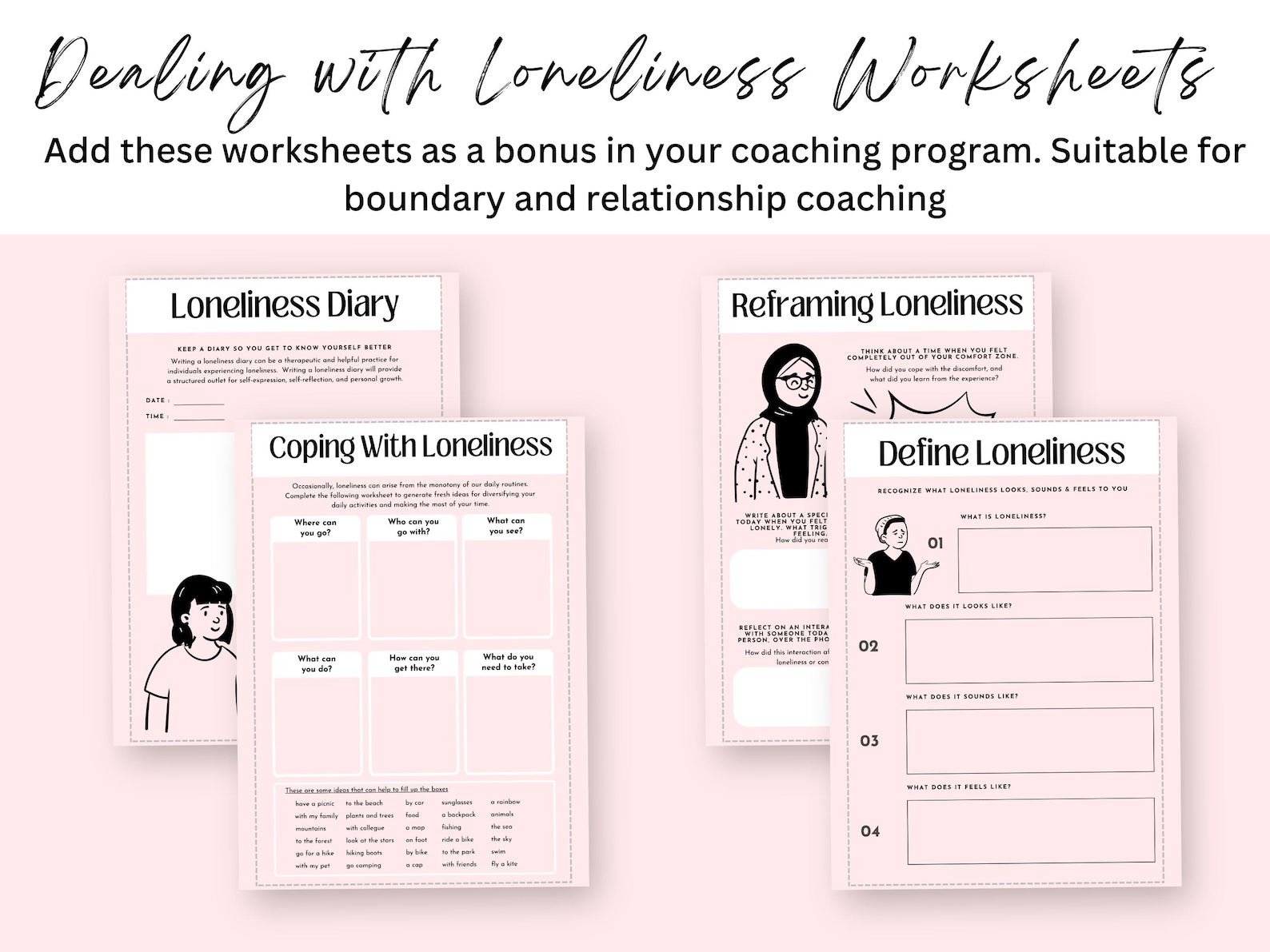 Dealing With Loneliness Worksheets and Workbook for Adults and Teens ...