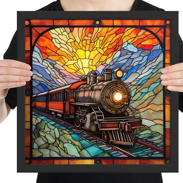 Stained Glass Train - Etsy