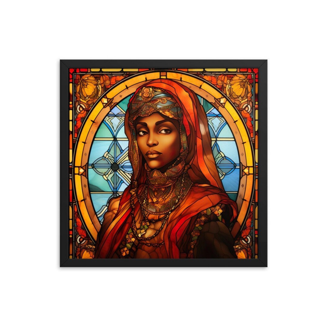 Abyssinian Woman | Ethiopian Wall Art | Stained Glass Inspired Art - Etsy
