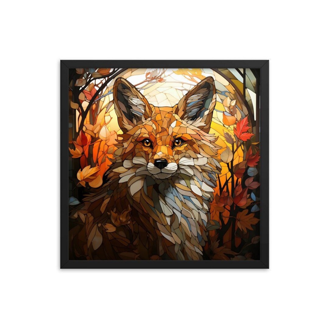 Fox Wall Art Print Fox Framed Poster Animal Wall-art Inspired by ...