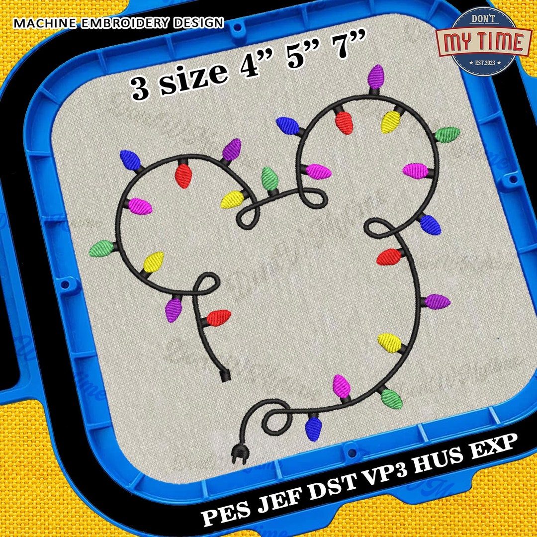 Christmas Mouse Head Embroidery Machine Design Christmas - Etsy