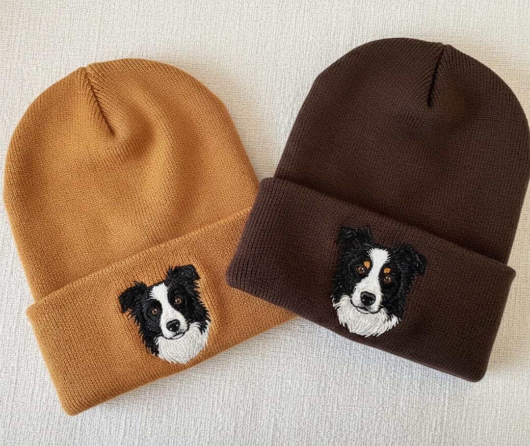 Custom Embroidered Dog Photo Beanie, Personalized Christmas Gifts for ...
