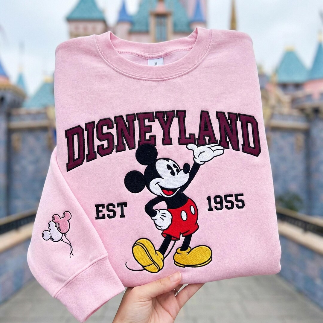 Embroidered Vintage Magic Land Est 1955 Sweatshirt, Classic Mouse ...