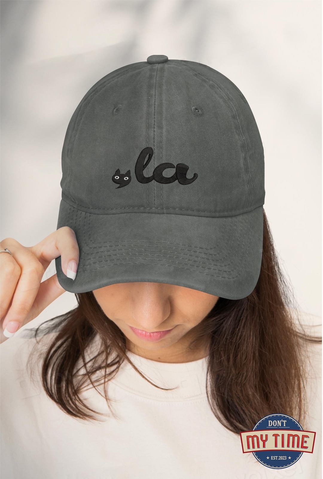 Comma La 2024 Embroidered Hat, 2024 Childless Cat Lady Embroidered Cap ...