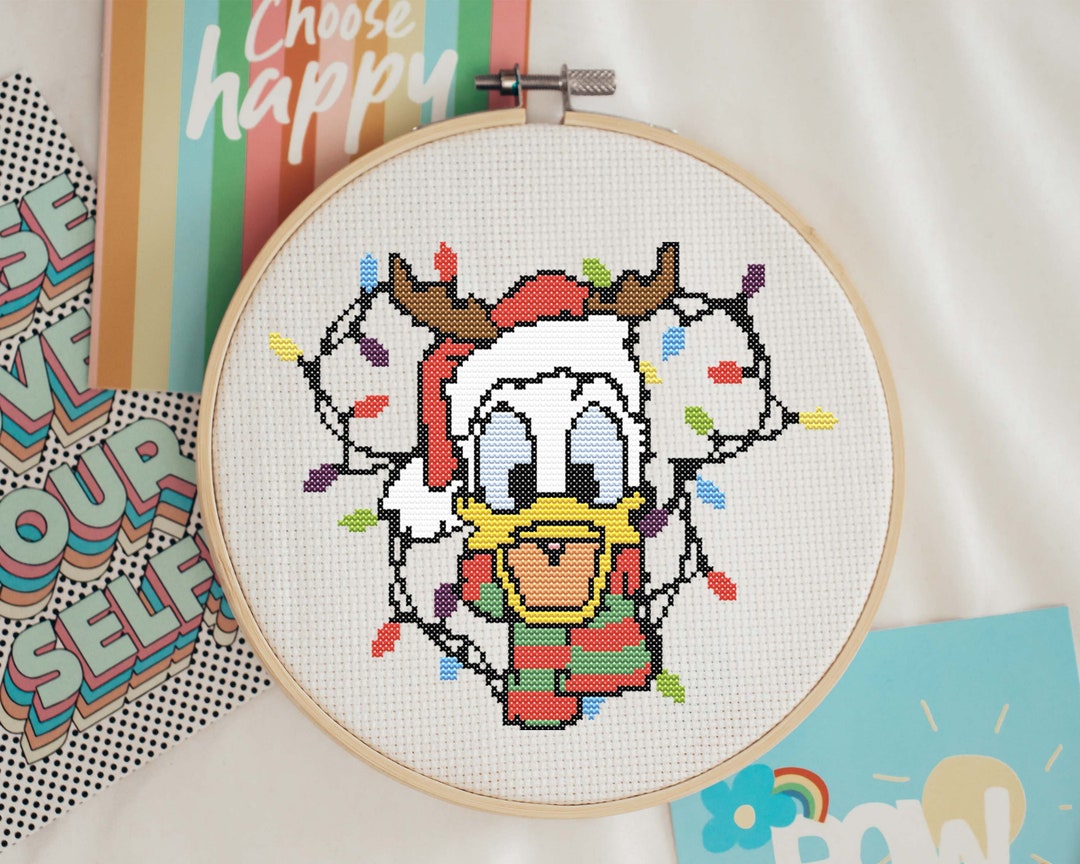 Christmas Movie Cartoon Cross Stitch Pattern, Mini Xmas Cross Stitch ...