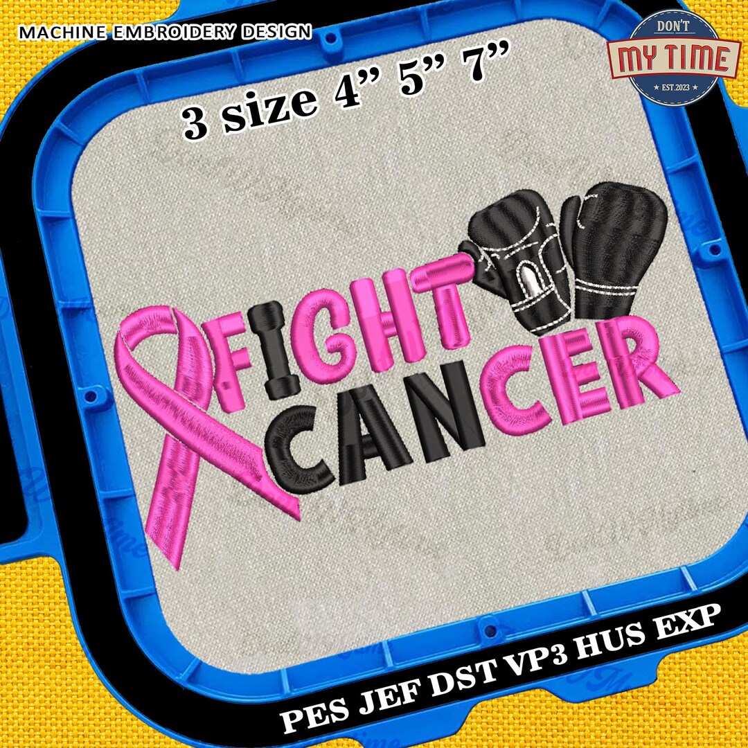 I Can Fight Cancer Embroidery Design Cancer Survivor - Etsy