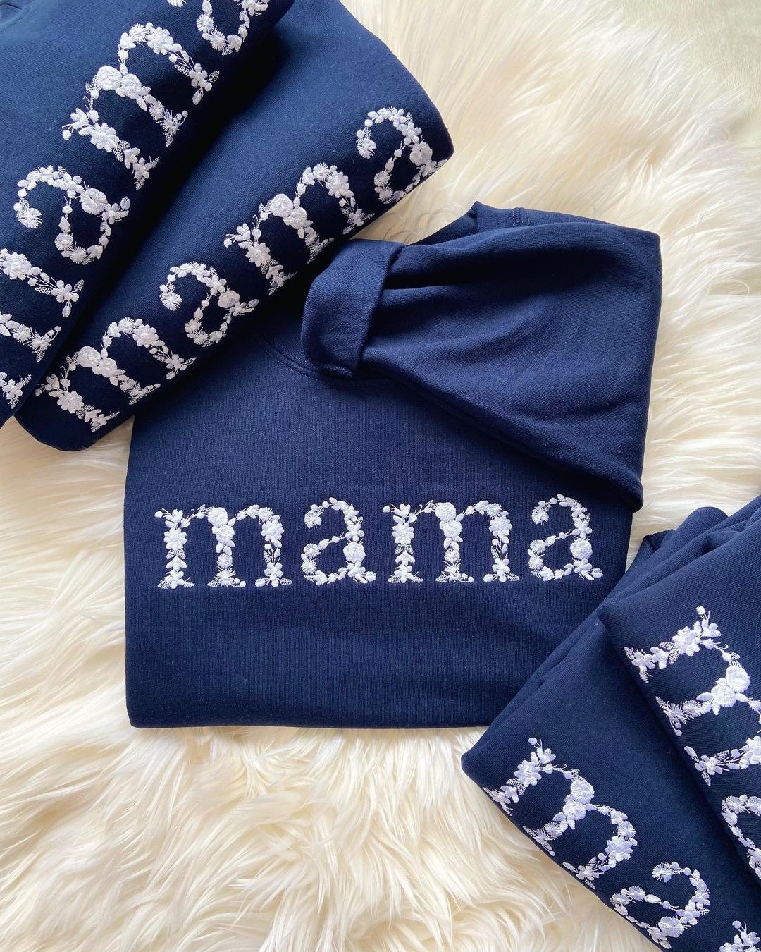 Customizable Floral Mama University Sorority, Embroidered Sweatshirt ...