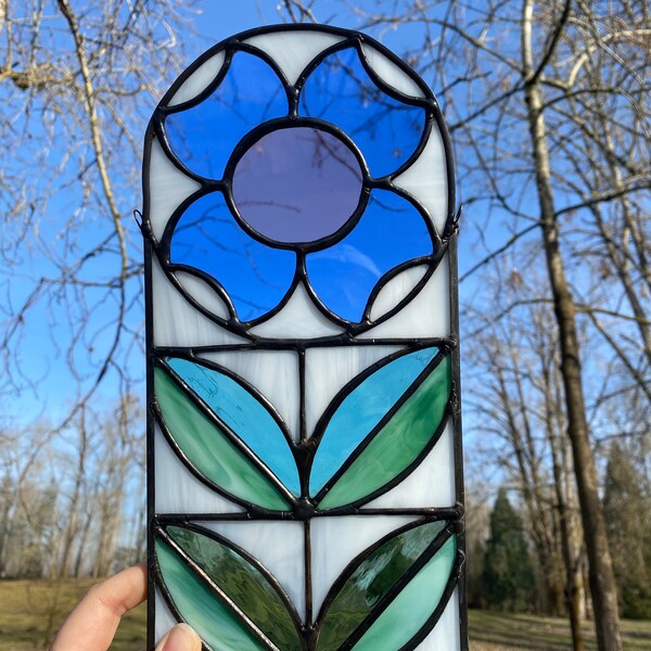 Mid Century Modern Stained Glass - Etsy