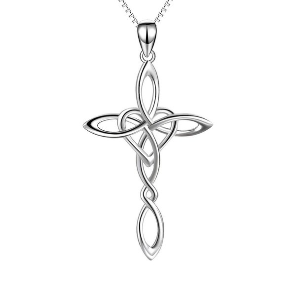 Heart Cross Infinity Necklace - Etsy