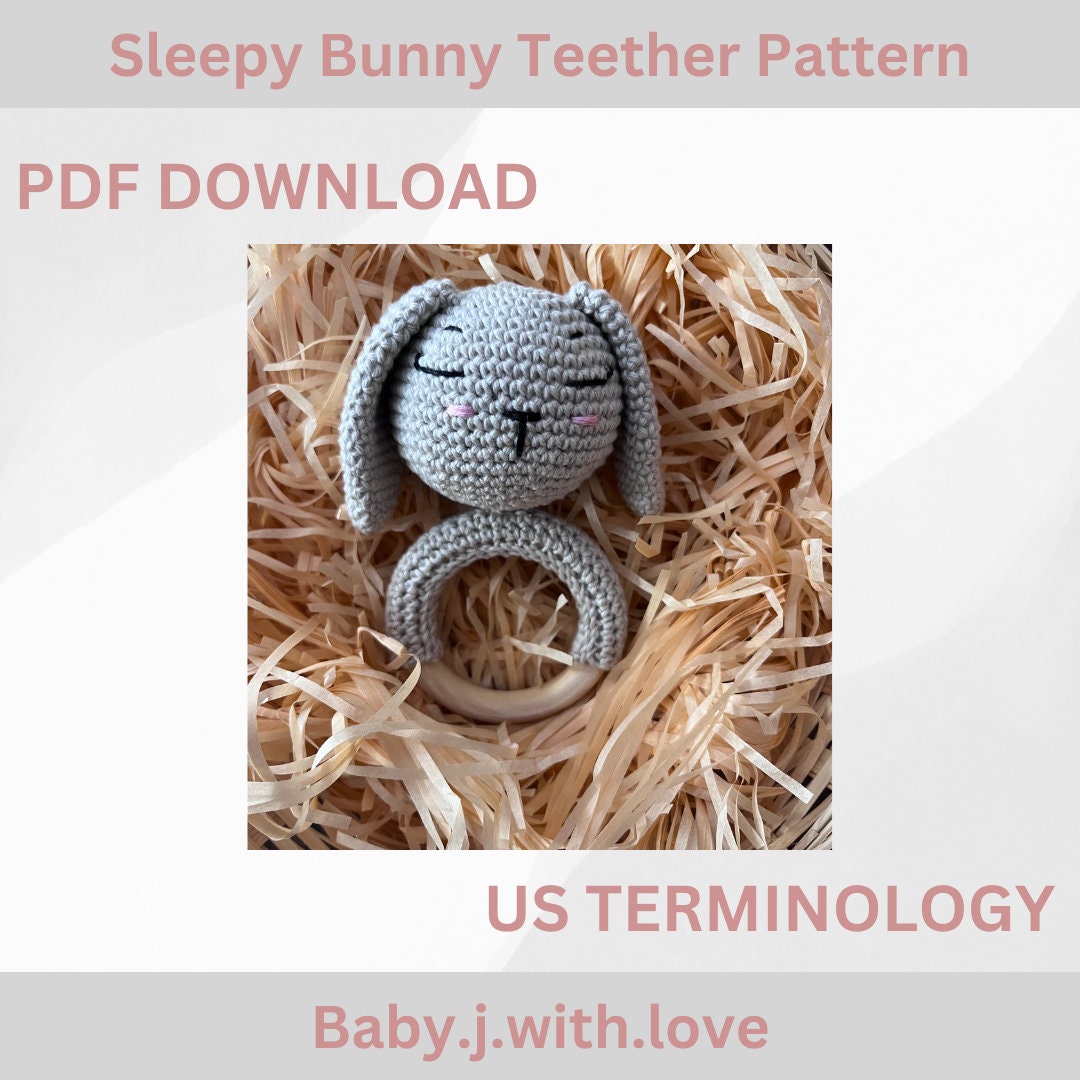 Amigurumi Sleepy Bunny Teether Pattern - Etsy