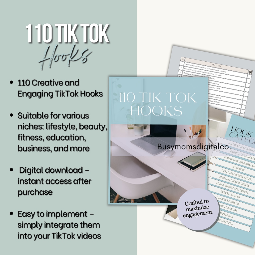 100 Engaging Tiktok Hooks Ideas| Boost Engagement | Digital Download - Etsy