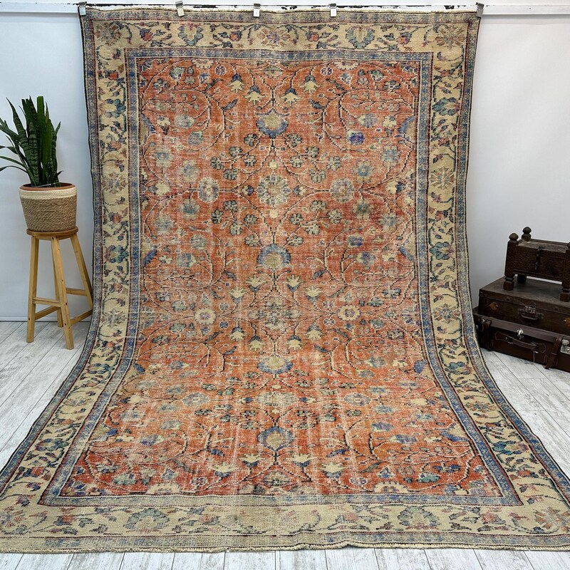 Large Vintage Rug - Etsy