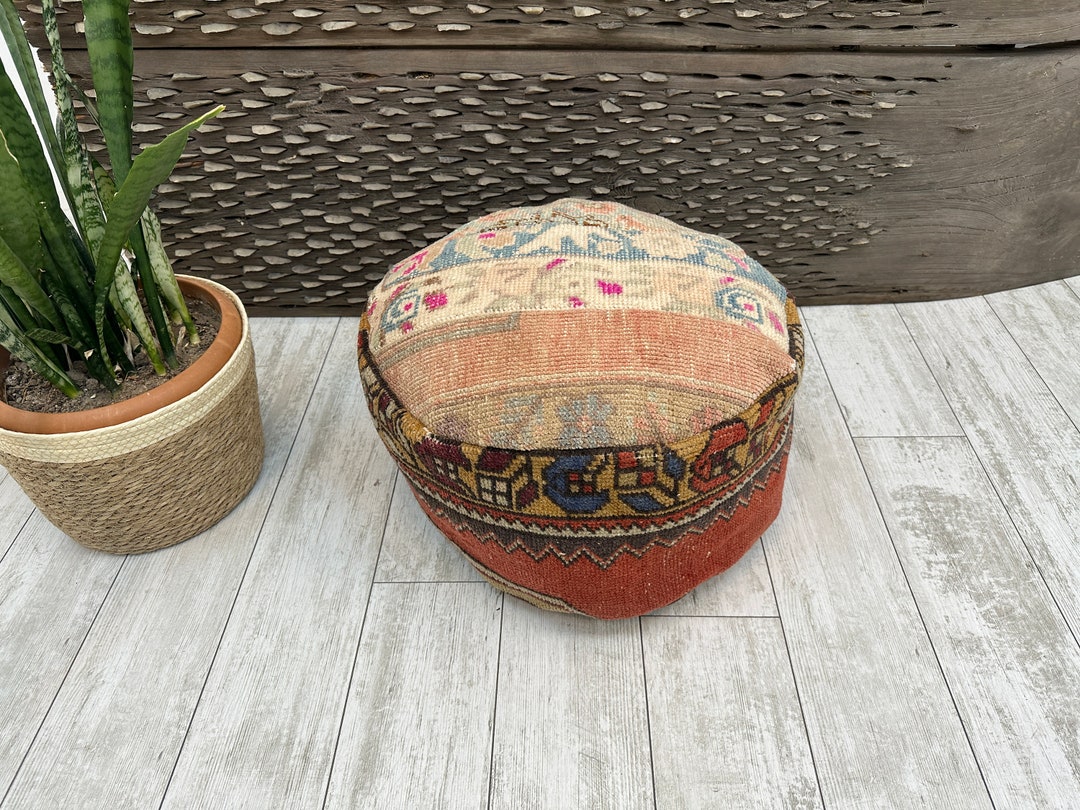 Ottoman Cushion, Floor Pouf Cover, Reading Cushion, Pet Bed Cushion ...