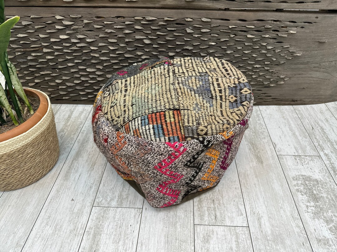 Ottoman Cushion, Floor Pouf Cover, Reading Cushion, Pet Bed Cushion ...