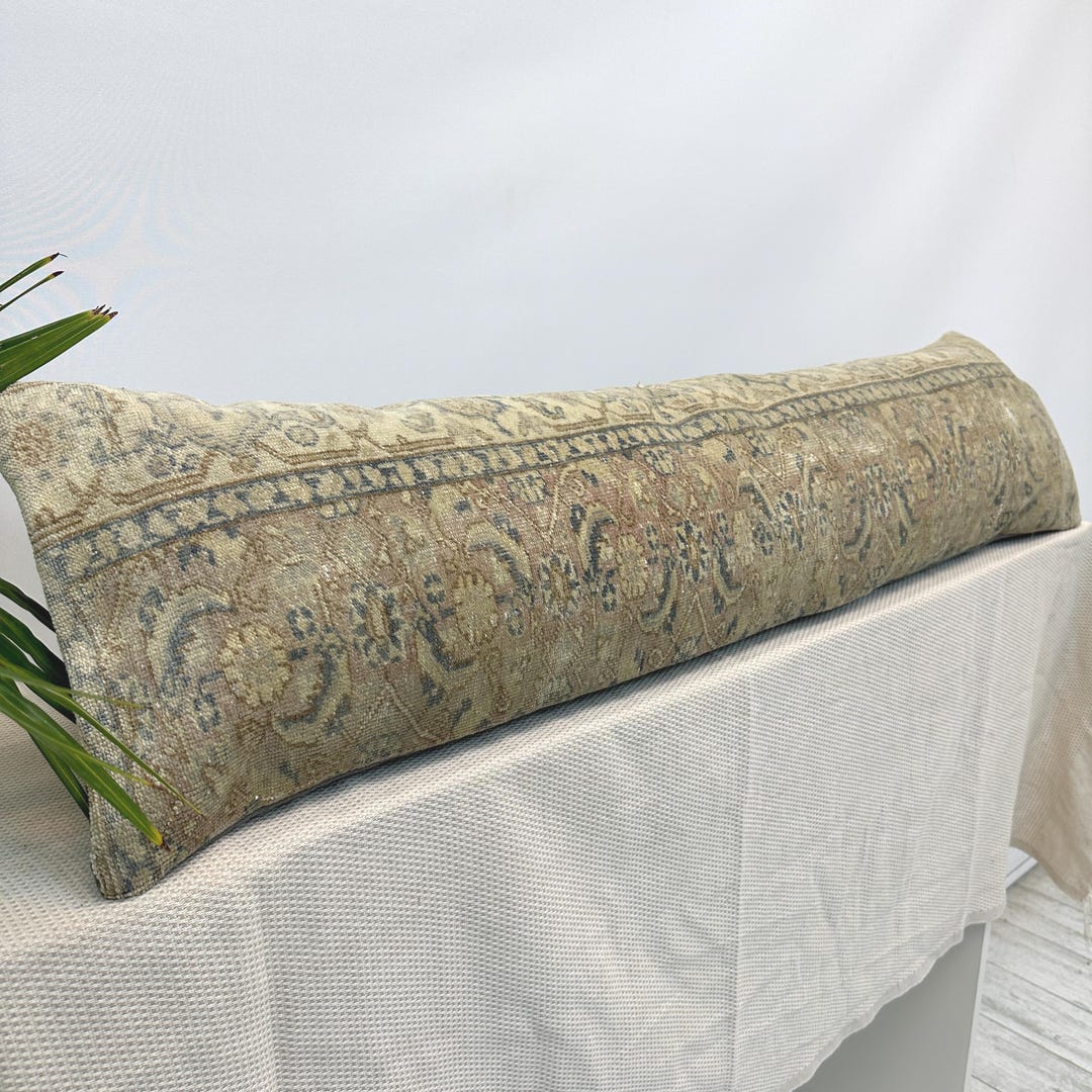 Long Pillow for Bed, Extra Long Pillow, Lumbar Throw Pillow, Boho ...