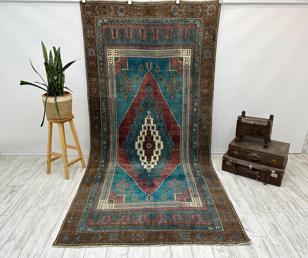Blue Turkish Rug, Afghan Rug, Tribal Rug, Turkish Rug, Vintage Rug ...