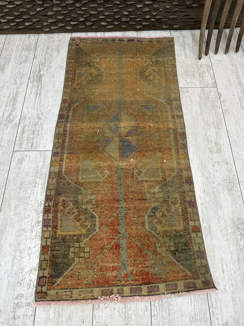 Turkish Mini Rug Small Vintage Rug Small Oushak Rug Faded - Etsy
