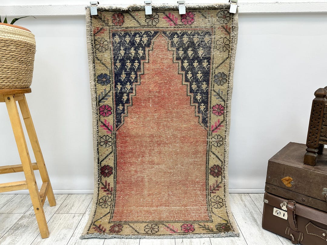 Prayer Rug, 2.5x4.2ft, Mid-century Rugs, Moroccan Rugs, Geometric Rugs ...