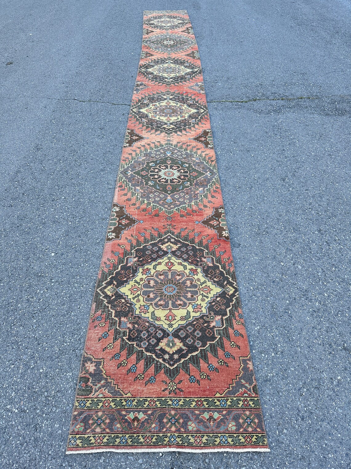 Runner Rug, Very Long Runner, Extra Long Runner, Turkish Rug, Anatolian ...