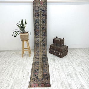 1.7x12.1 Ft, Stair Extra Long Kilim Runner Rug, Vintage Extra Long ...