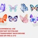 Watercolor Butterfly Clipart Bundle - Digital SVG & PNG Graphics for ...