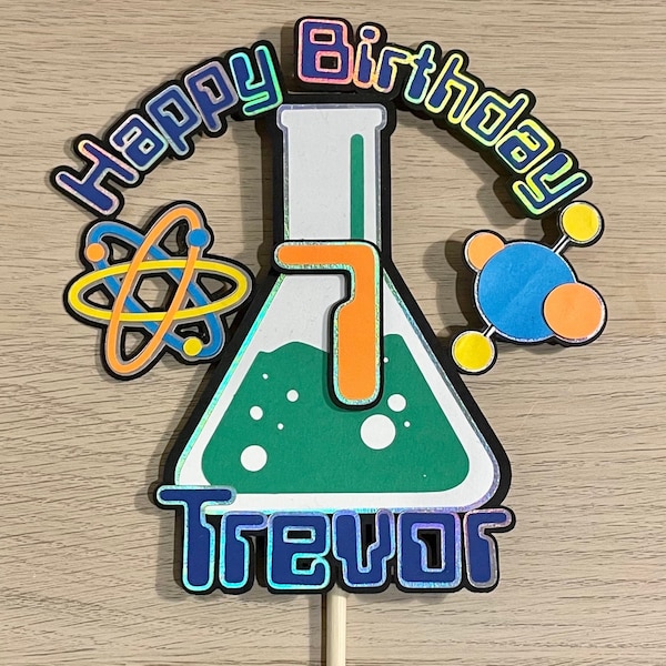 Science Cake Topper - Etsy