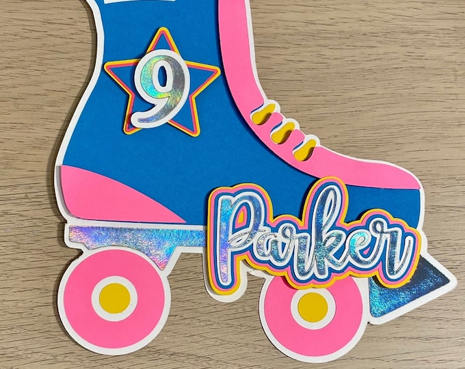 Roller Skate Birthday Party Cake Topper/ Table & Wall Decor ...
