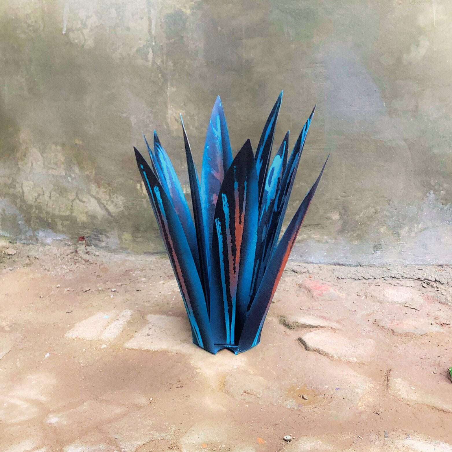 Painted Metal Agave Yard Art Metal Agave Plant Hand Made - Etsy