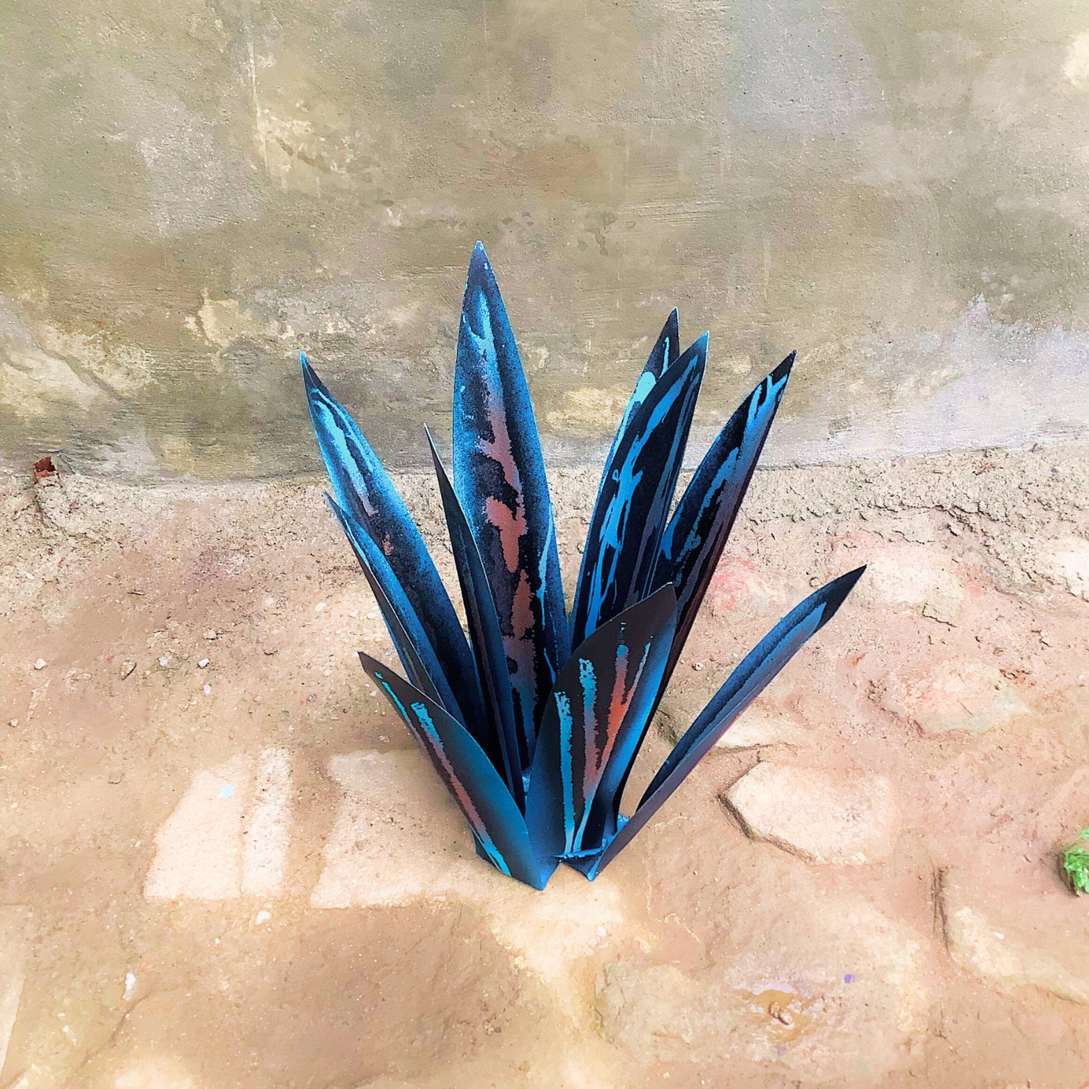 Painted Metal Agave Yard Art Metal Agave Plant Hand Made - Etsy