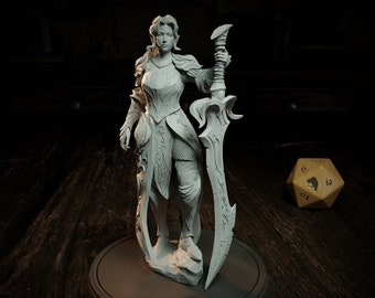 NPC Alma Slyden 8K D&d/pathfinder 32mm 75mm 100mm Miniature RPG Model ...