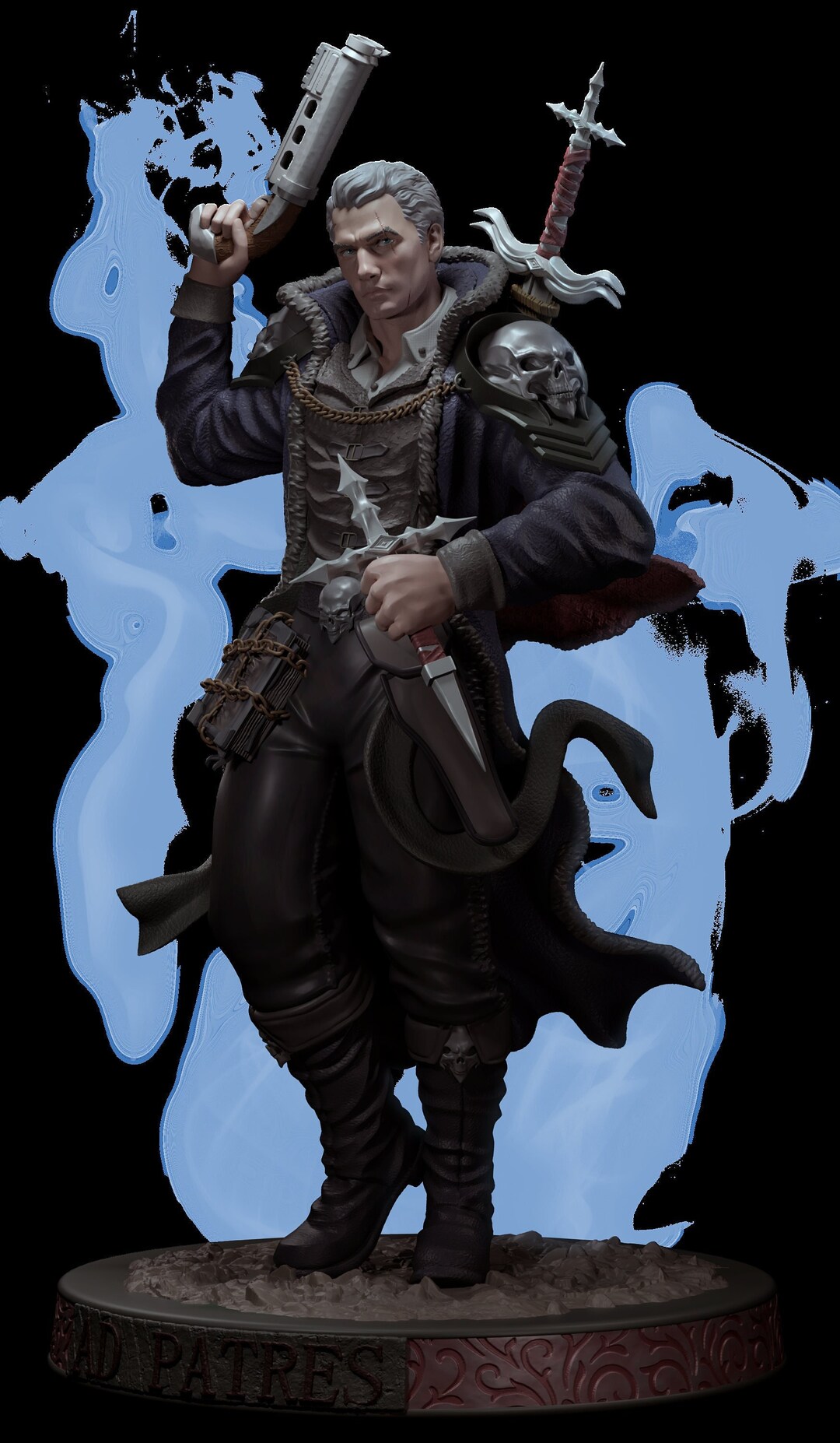 Gabriel Vampire Hunter Werewolf 8K D&d/pathfinder 32mm 75mm 100mm ...