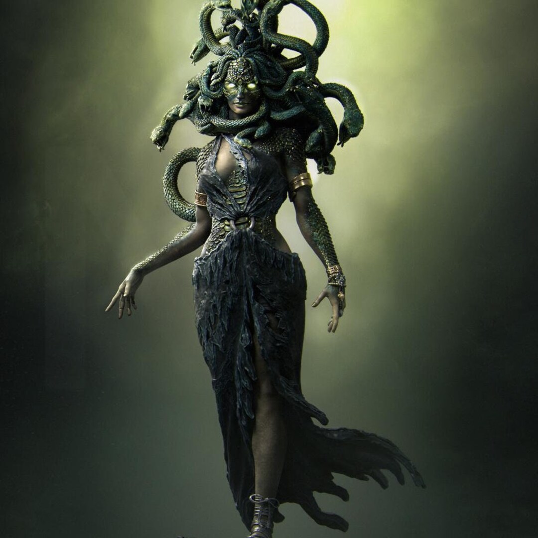 Medusa the Gorgon Standalone 8K D&d/pathfinder 75mm 140mm Miniature | Model Kit | Greek ...