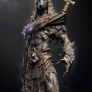 Anubis Egyptian God 8K D&d/pathfinder 75mm 1/12th Miniature | Model Kit ...