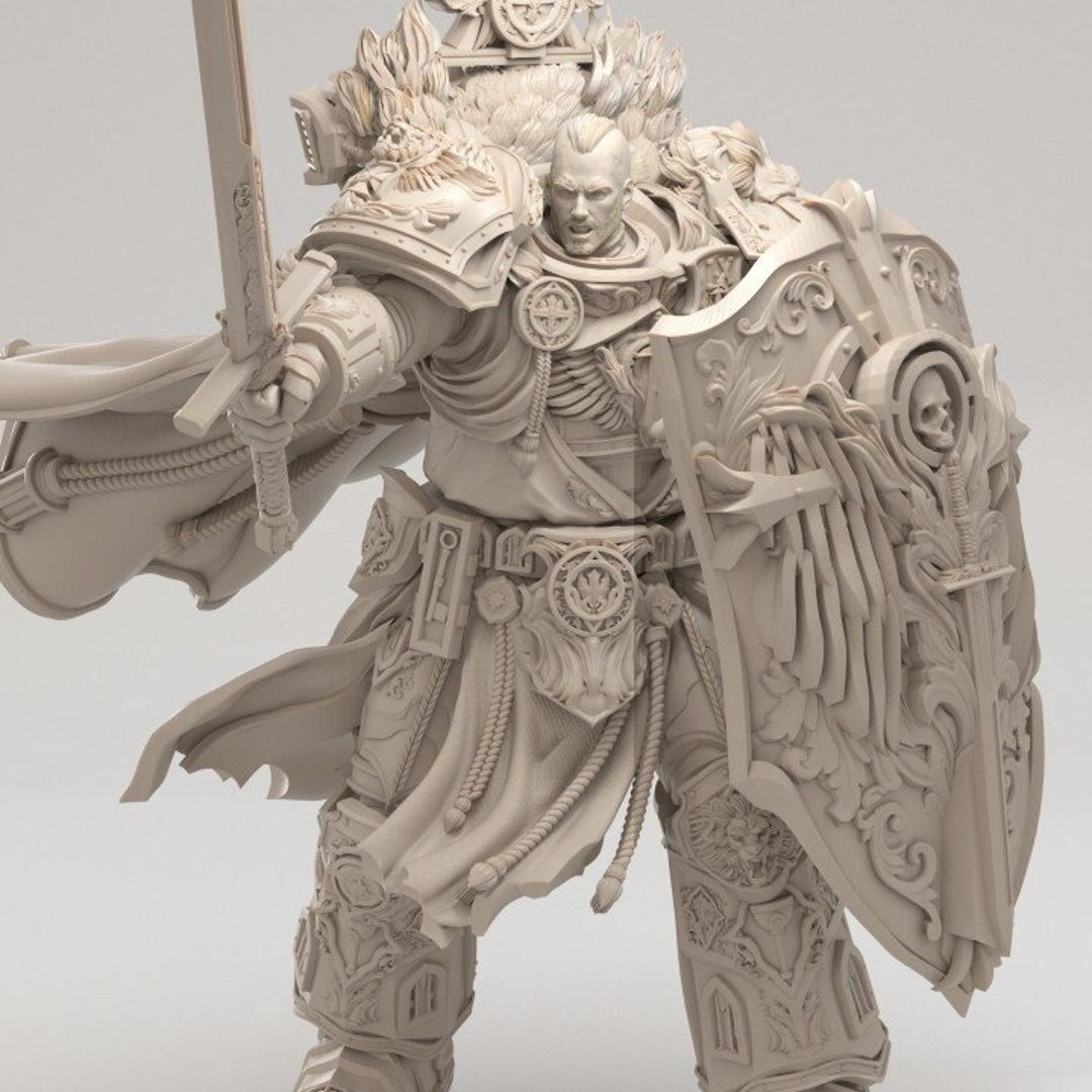 Wolf Primarch Grimdark 8K D&d/pathfinder 32mm 75mm Miniature Figurine ...