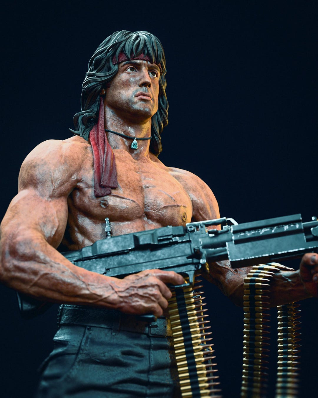 Sylvester Stallone Rambo Cobra Hawk Filme 8K D&D/Pathfinder 32 mm 75 mm ...