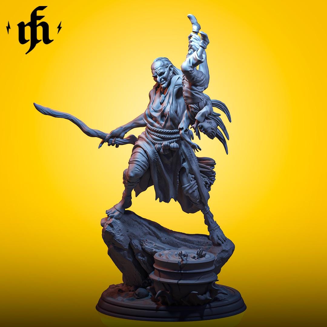 Grimnora Female Hag Witch 8K D&d/pathfinder 32mm 75mm Miniature | TTRPG ...