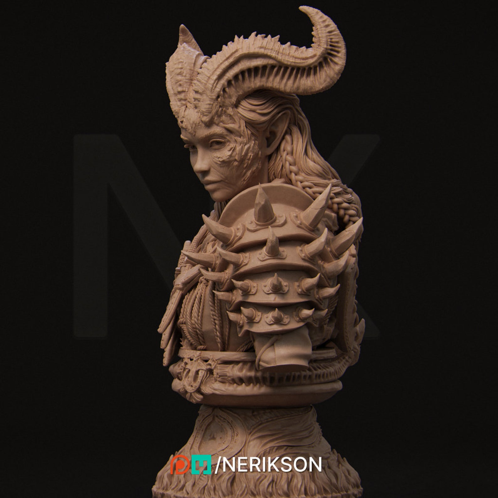 Iensi the Demon Hunter BUST VERSION 8K D&d/pathfinder 32mm 75mm 100mm ...